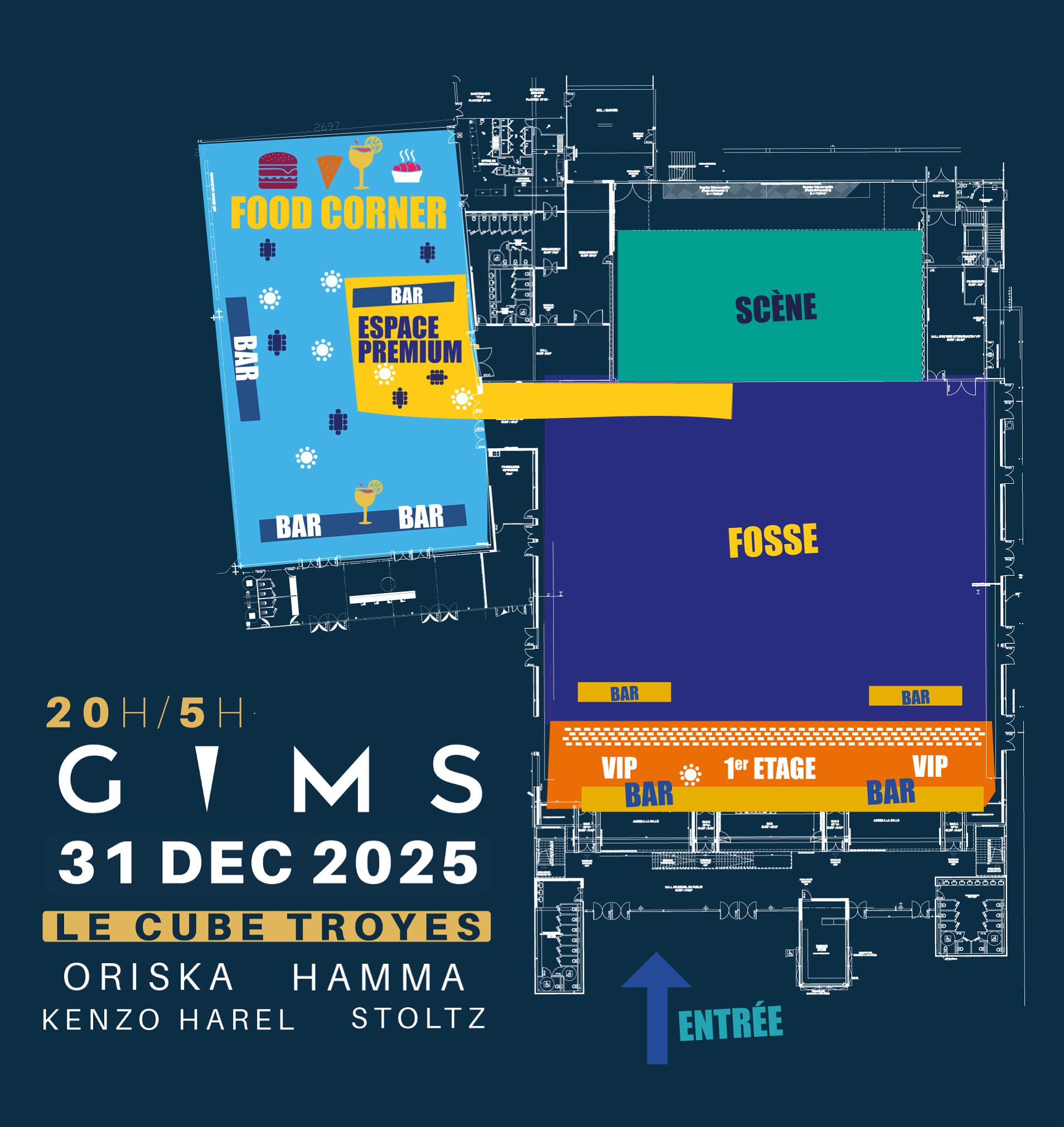 GIMS en live pour le Nouvel An 2026 - Le Cube Troyes